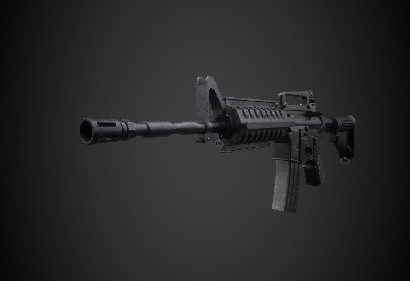 3D model M4A1 Cabine Gun VR / AR / low-poly | CGTrader