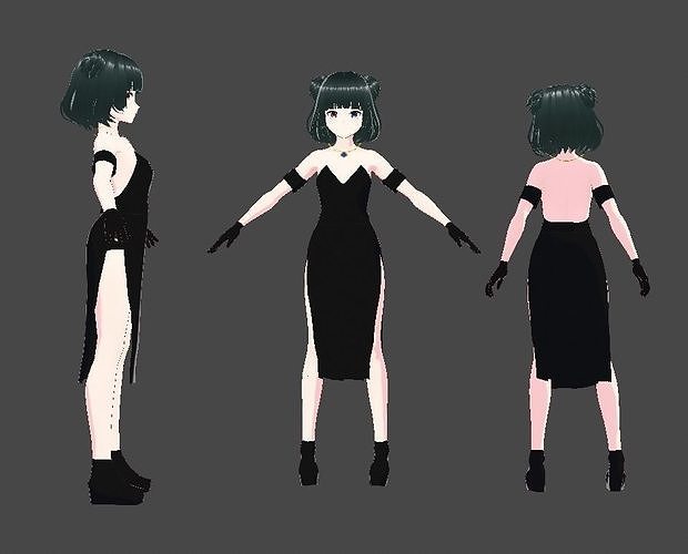 3D model Vroid 3D anime character Model VR / AR / low-poly | CGTrader