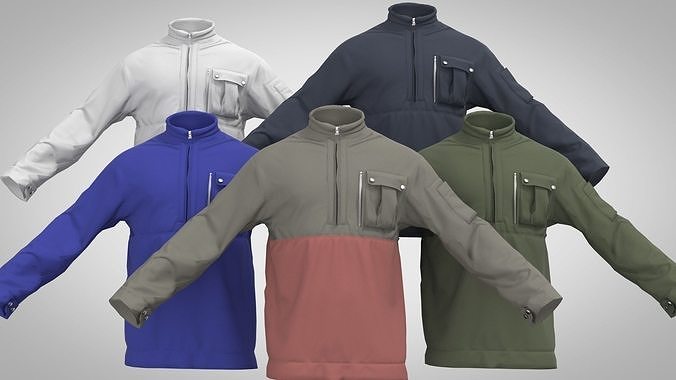 3D model jacket army VR / AR / low-poly | CGTrader