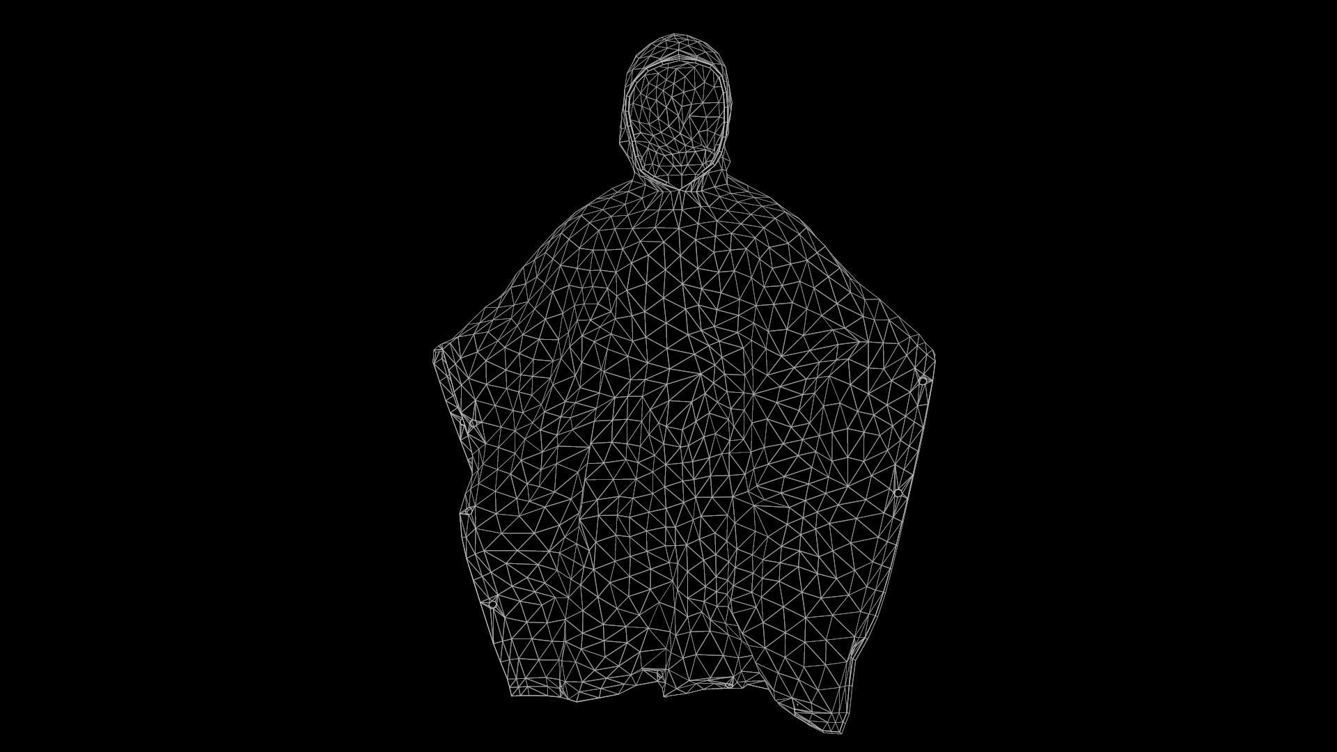 3D model cloak rain poncho VR / AR / low-poly | CGTrader
