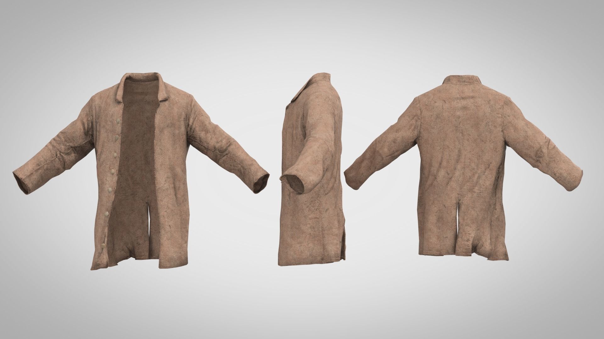 3D model Old coat VR / AR / low-poly | CGTrader