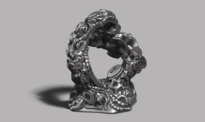 Modern Abstract robotic sculpture 3d print model 167 3D model 3D ...