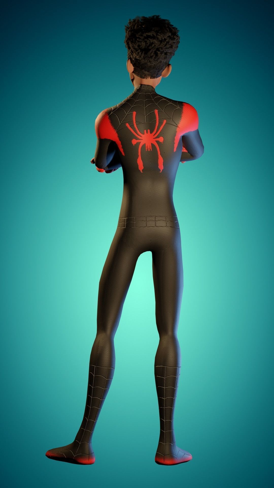 Miles Morales - From Spider Into To The Spider verse 3D model rigged ...