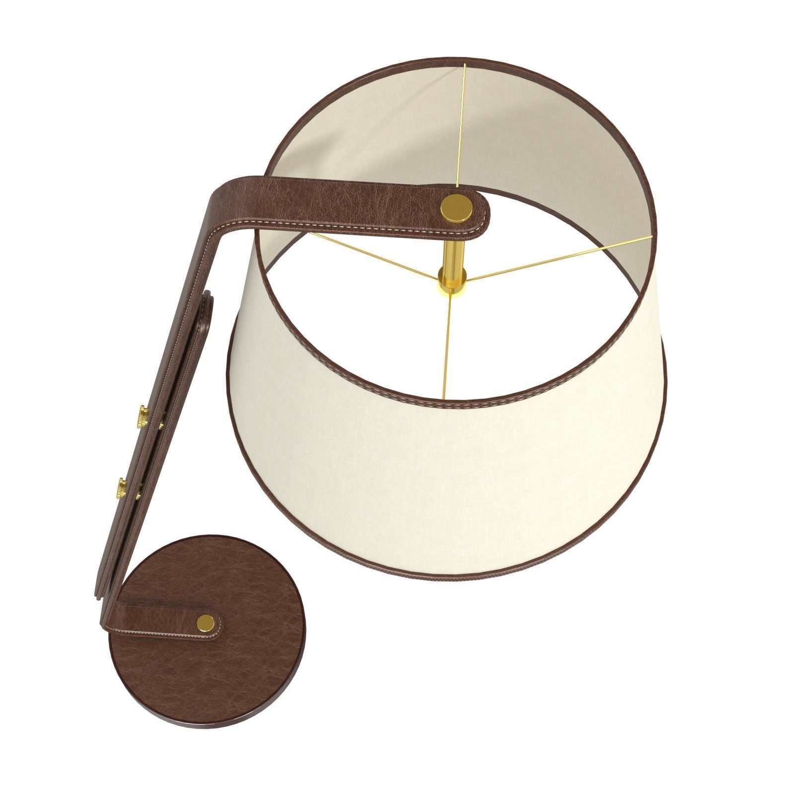 Ralph Lauren Devin Floor Lamp In Saddle Leather 3D model | CGTrader