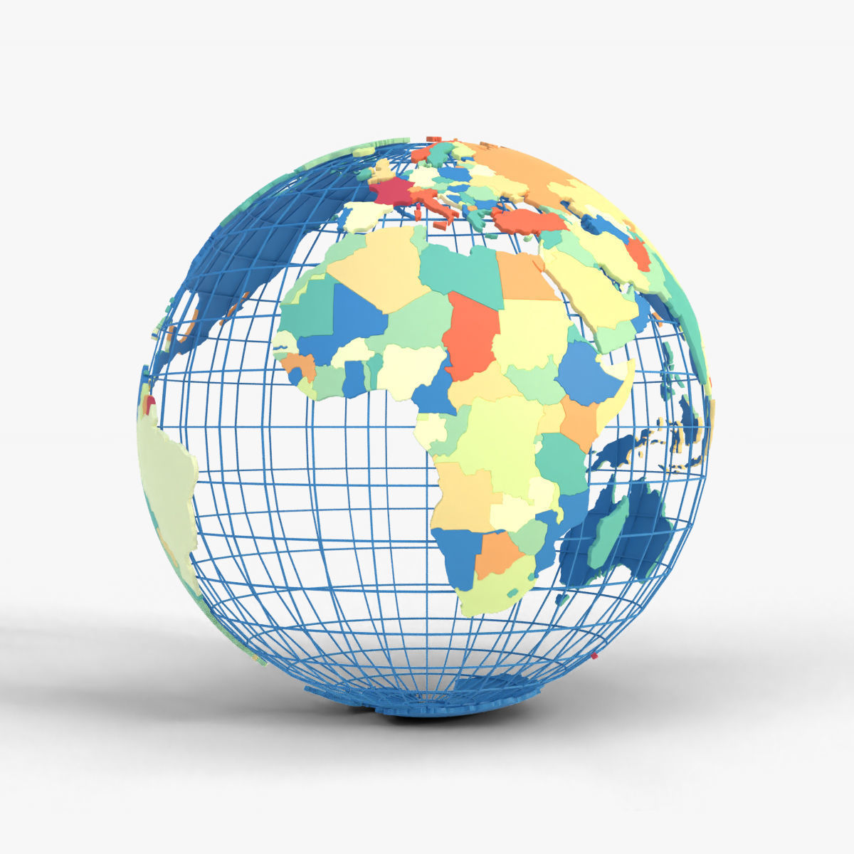 Political Globe With Countries 3D model animated | CGTrader
