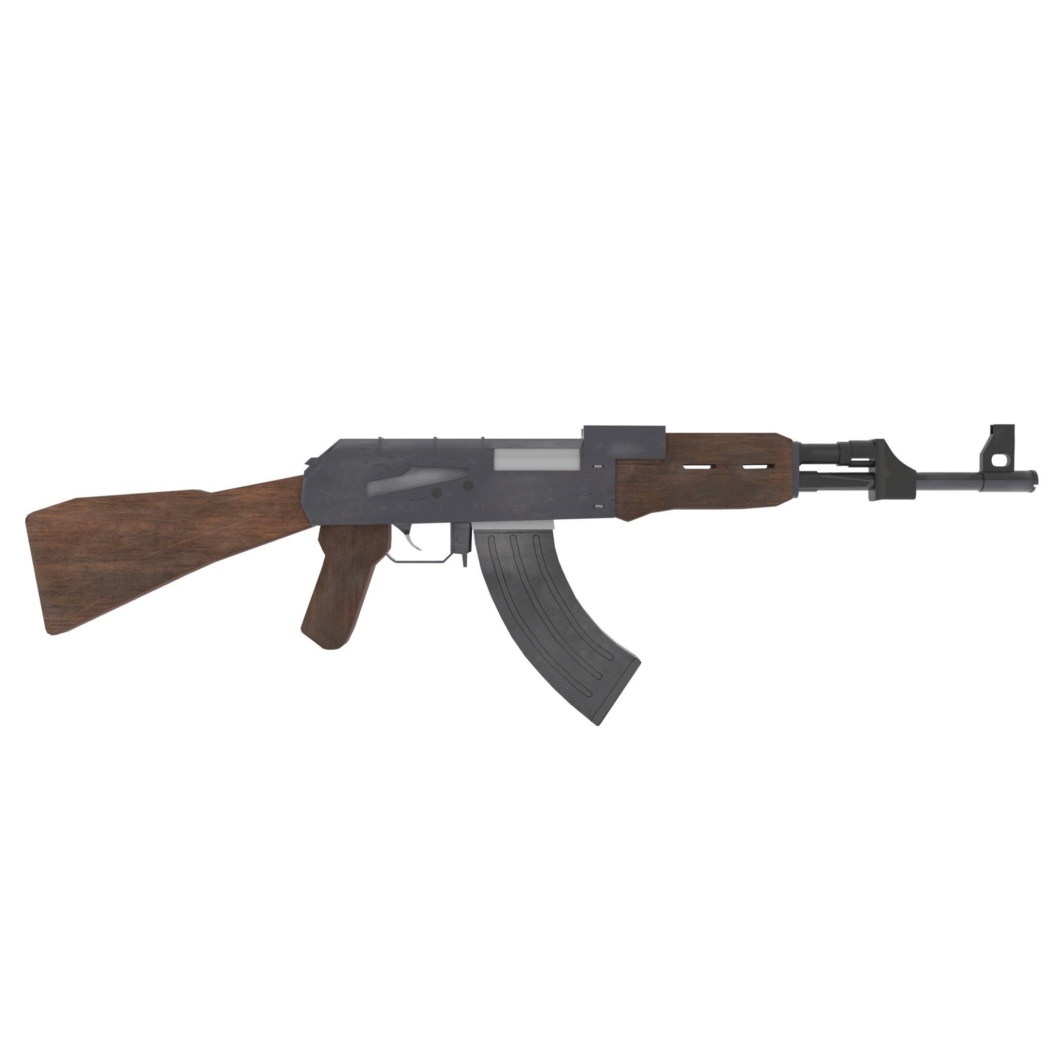 3D model AK-47 3d model with tactical equipment VR / AR / low-poly ...