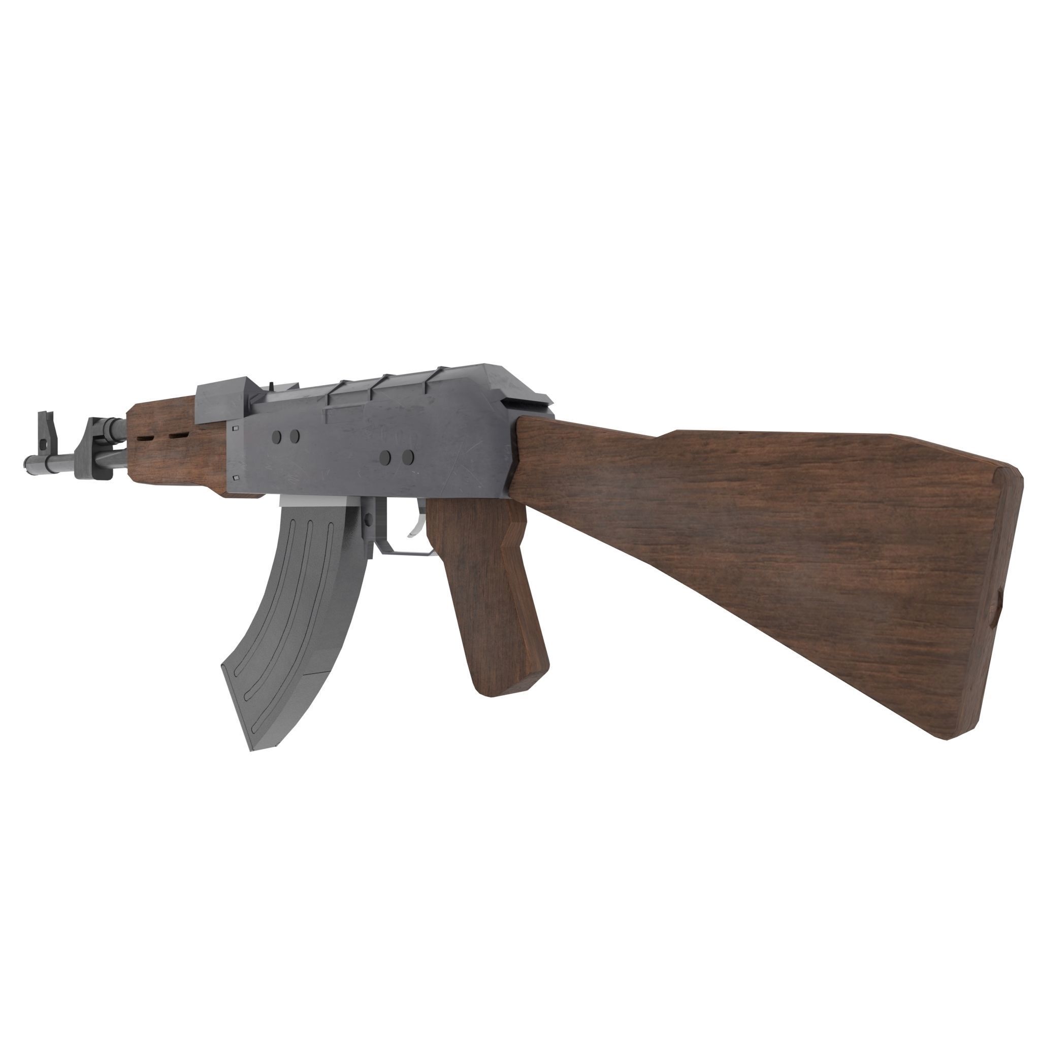 AK-47 3d model with tactical equipment free VR / AR / low-poly 3D model ...