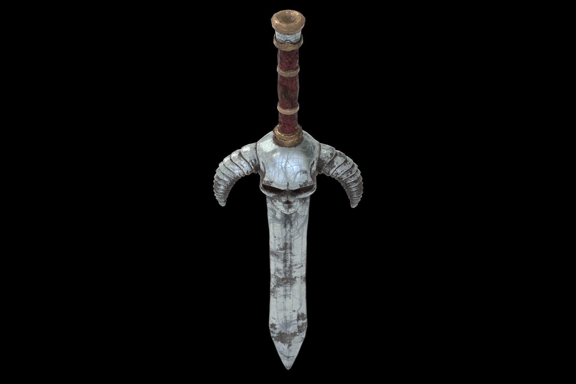 3D model Skull Sword Low Poly VR / AR / low-poly | CGTrader