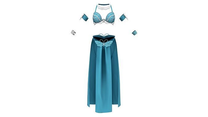 3d Model Full Belly Dancer Outfit Costume Vr Ar Low Poly Cgtrader 2465