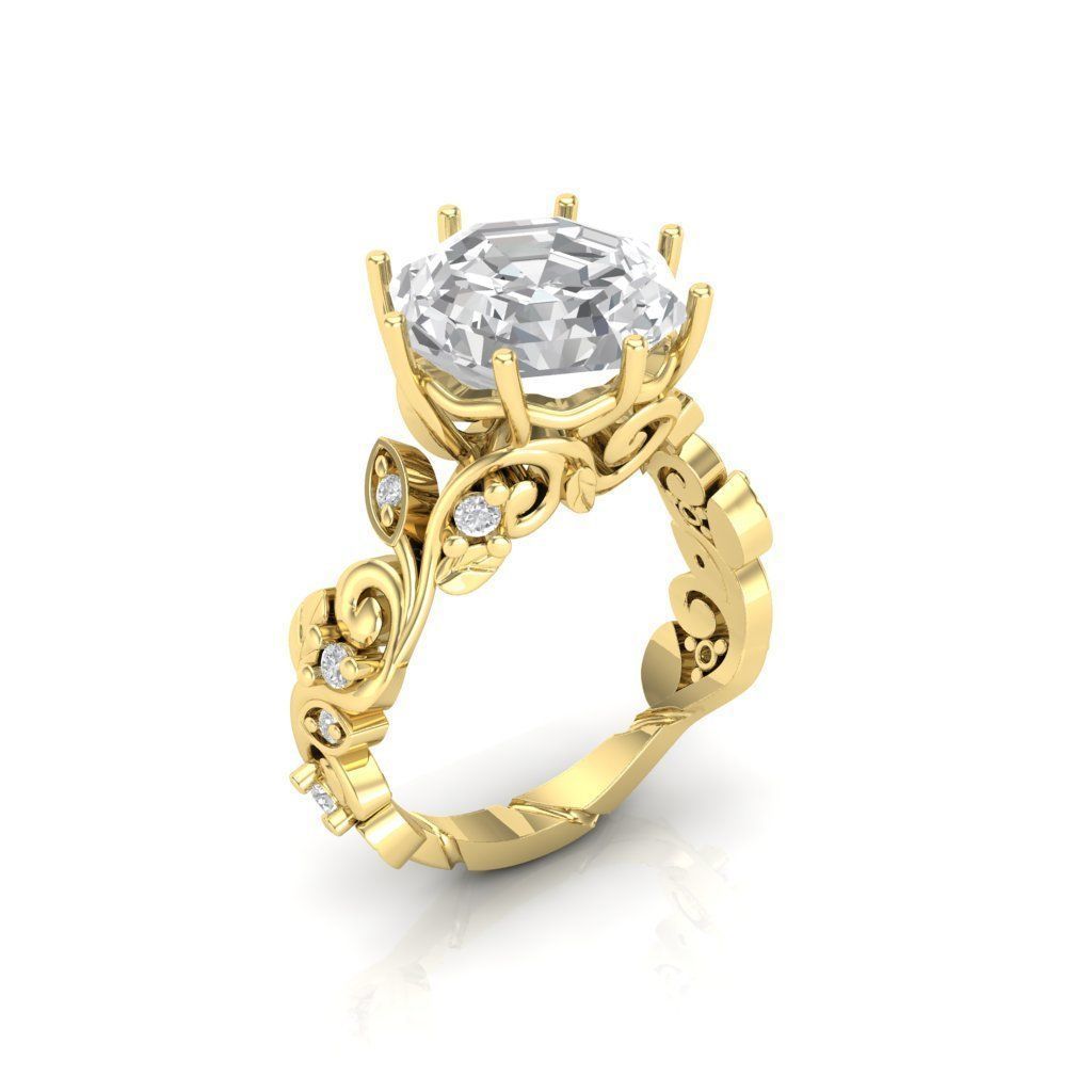 Unique Flower Ring Design 3D model 3D printable | CGTrader