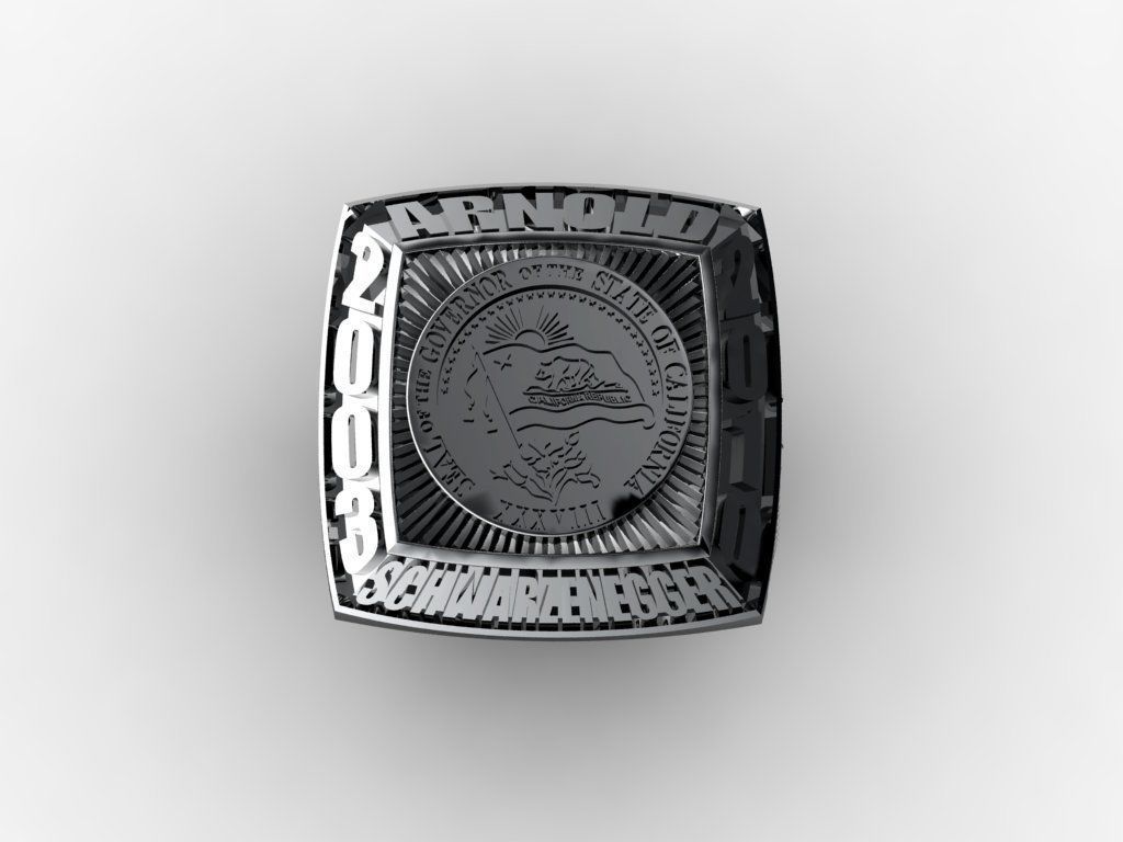 schwarzenegger ring 3D model 3D printable | CGTrader