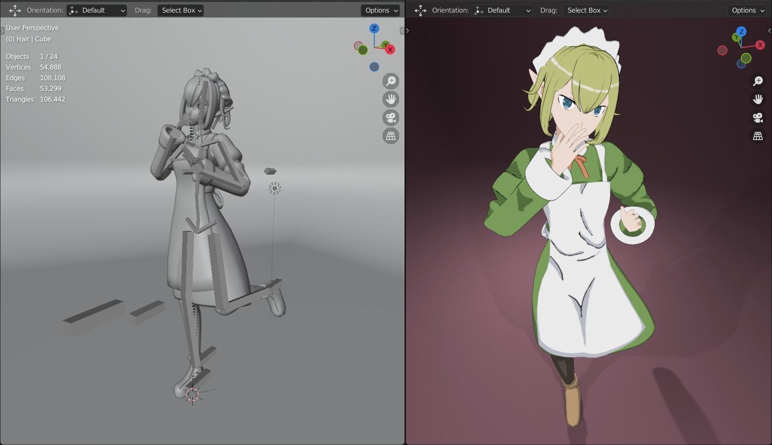 3D model Anime Model Ryuu Lion Midle-poly for render VR / AR / low-poly ...