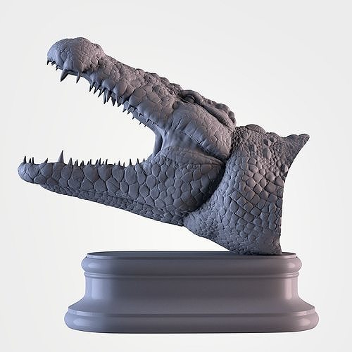 Crocodile Head 3D model 3D printable | CGTrader