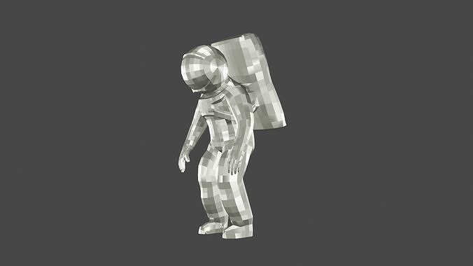 low poly astronaut in clear suit 3D model 3D printable | CGTrader