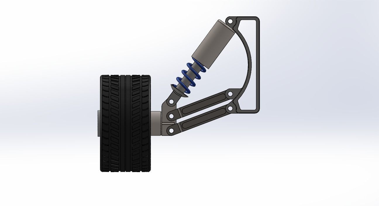 Basic suspension system shock absorber 3D model animated | CGTrader