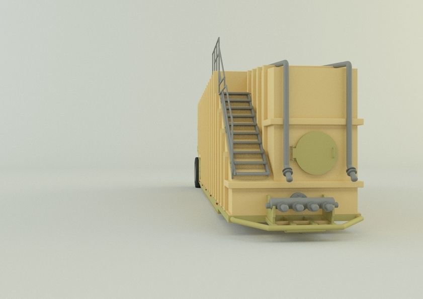 Frac Tank trailer model 3D model | CGTrader