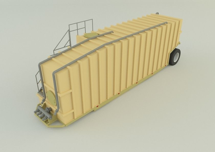 Frac Tank trailer model 3D model | CGTrader