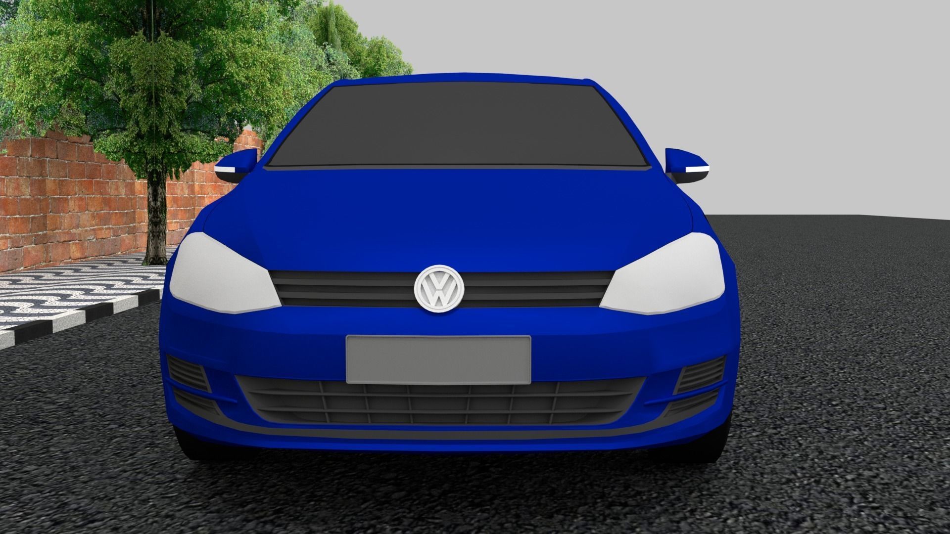 3D model VW Golf 7 VR / AR / low-poly | CGTrader