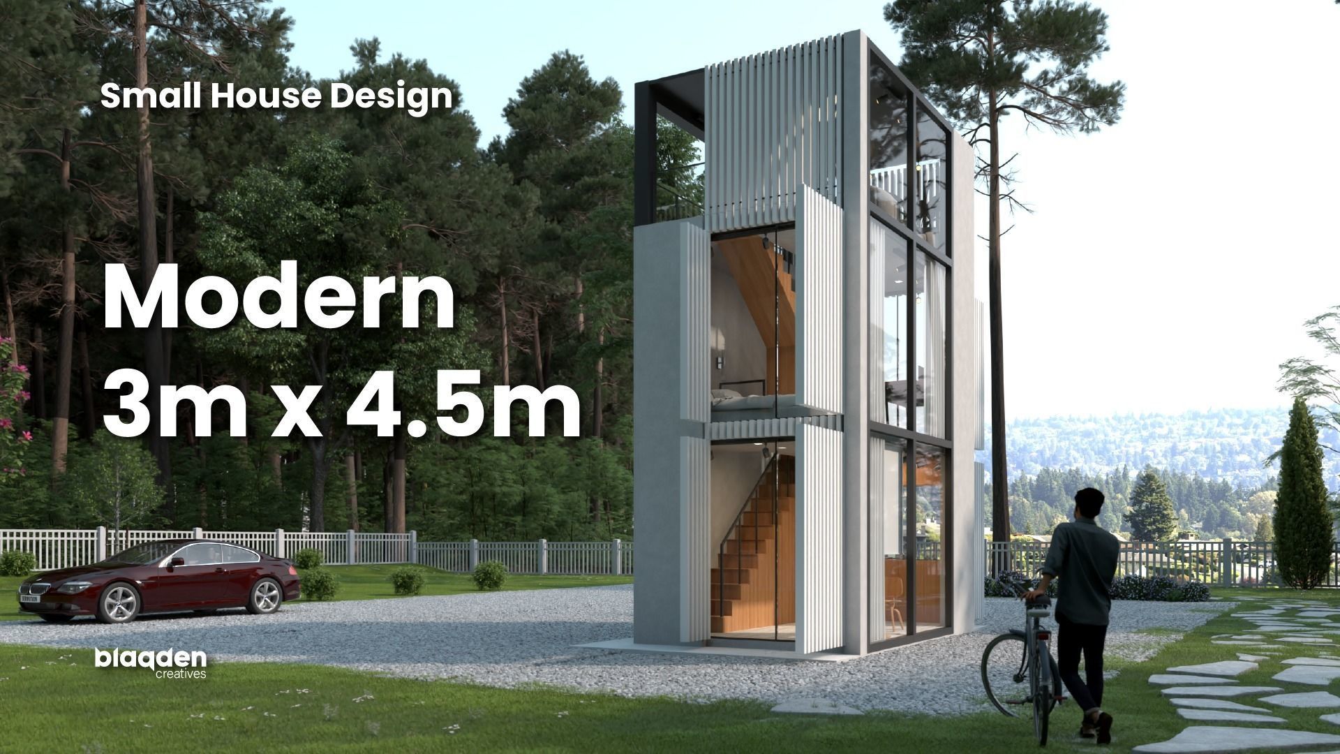 3x4m Small Modern House 3D model animated | CGTrader