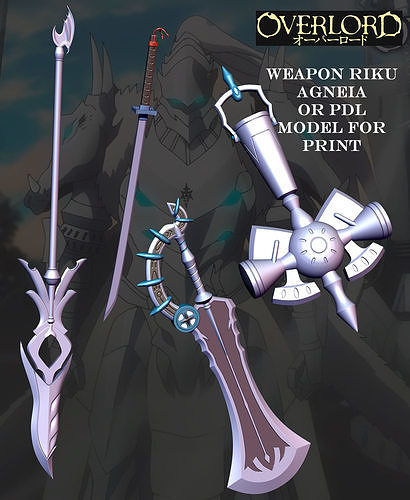 THE 4 WEAPONS OF RIKU AGNEIA 3D model 3D printable | CGTrader