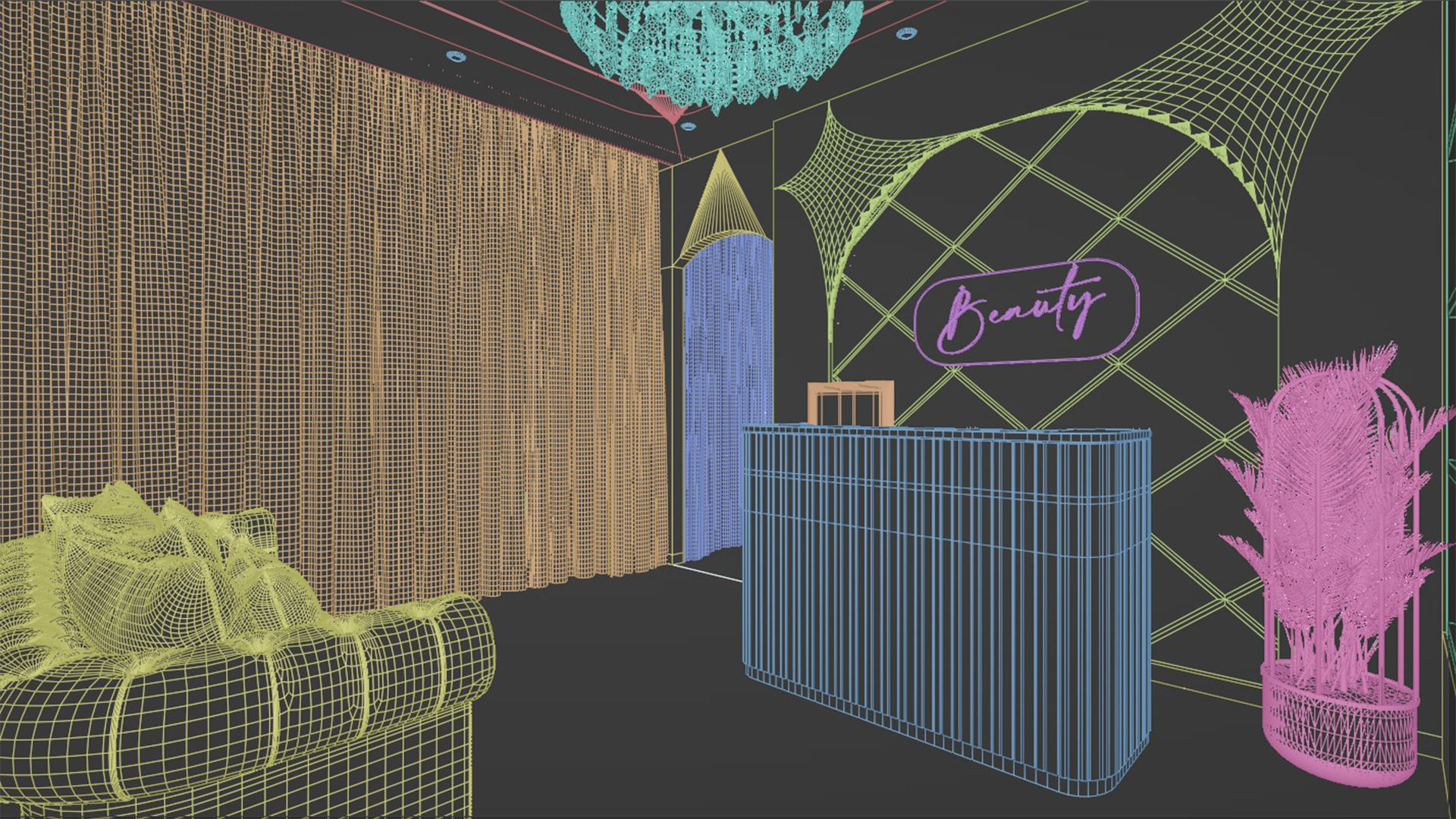Salon Contemporer Design Blender - Fbx - Obj 3D model | CGTrader