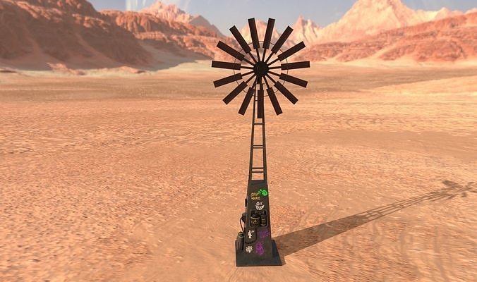 Sci-fi Wild West Windmill 3D model | CGTrader