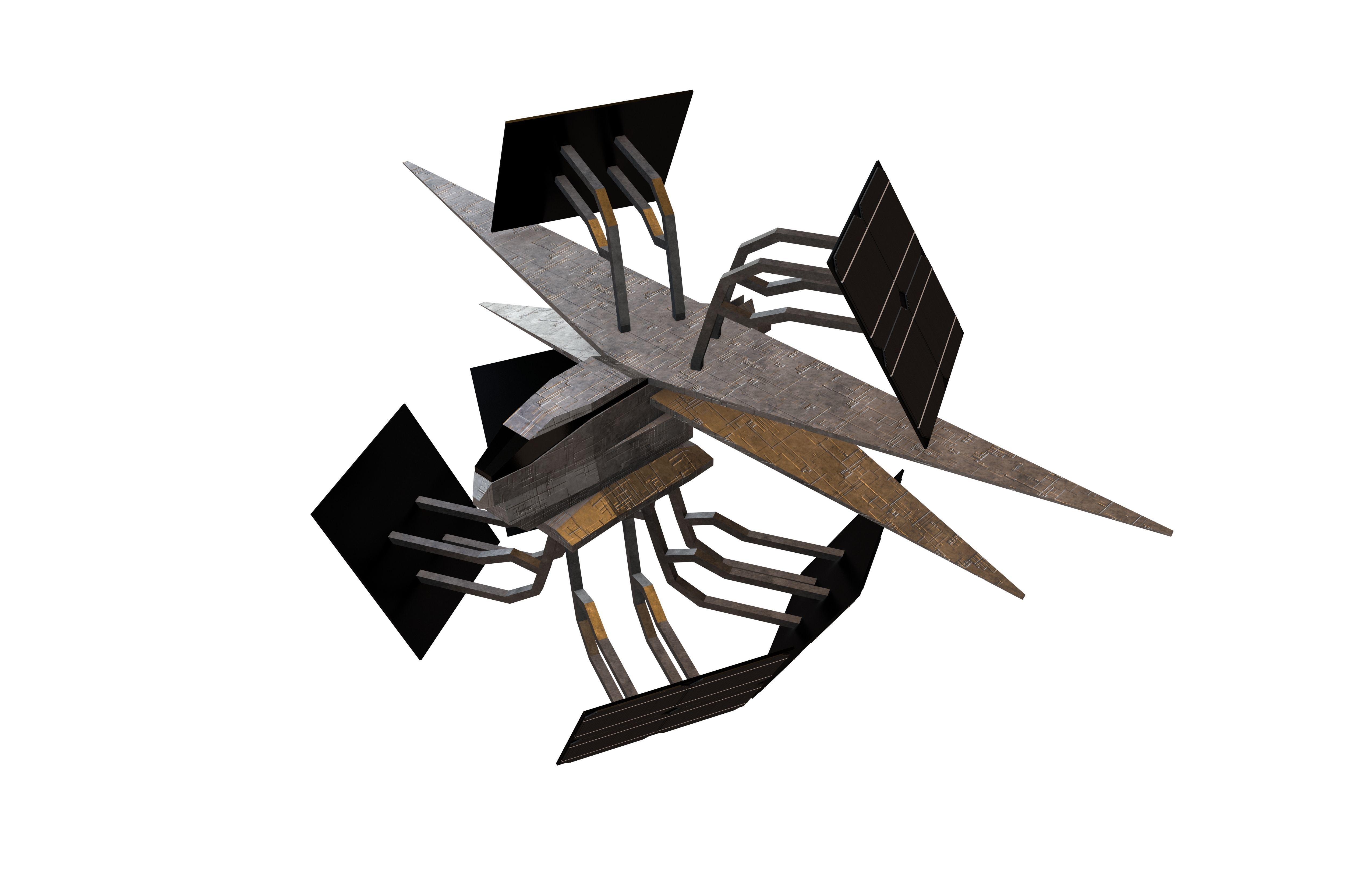 3D model Cartoon Sci Fi Ship v2 002 VR / AR / low-poly | CGTrader