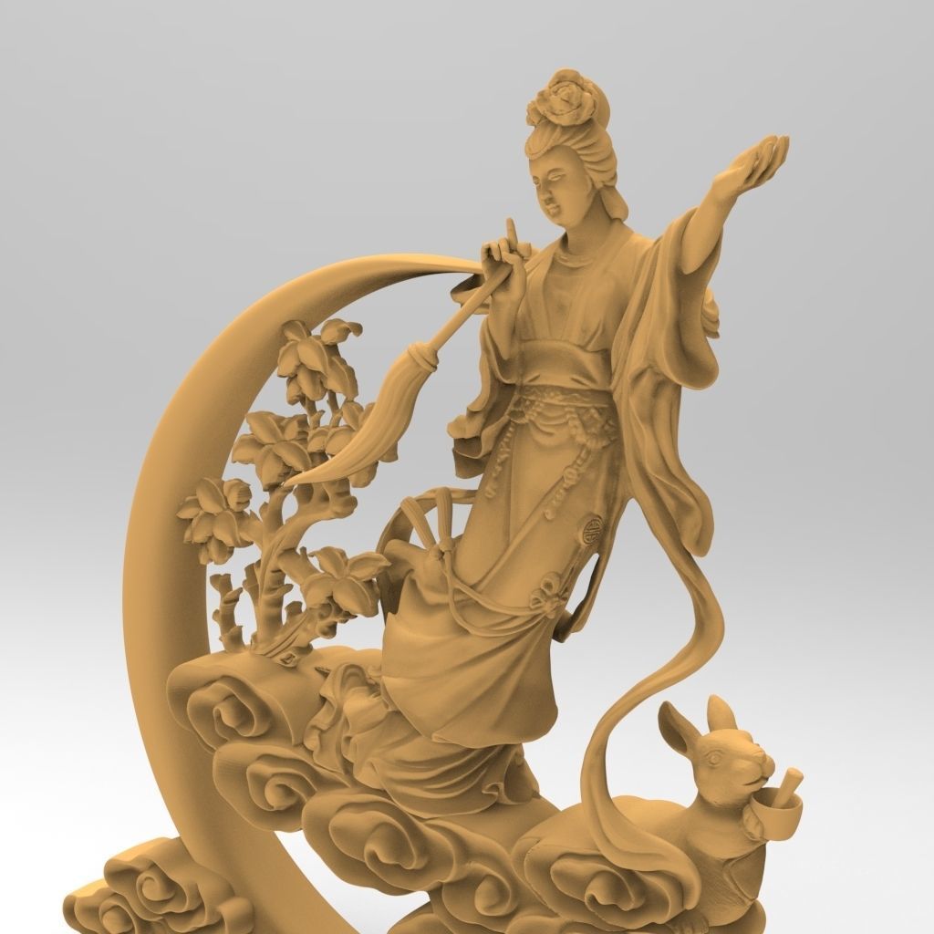 The Legend of Chang e the Jade Rabbit and the Palace of the Moon 3D model 3D printable | CGTrader