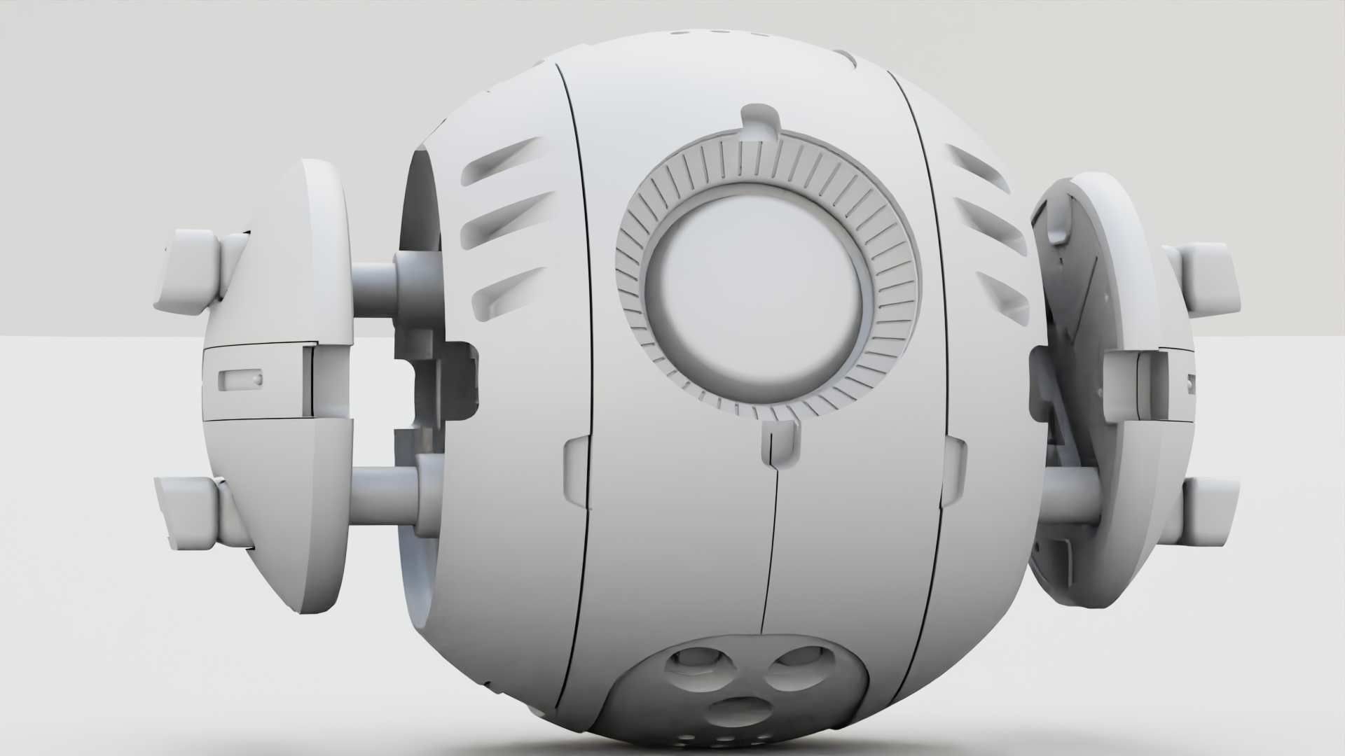 BALL DROID R-166 RIGGED 3D model rigged | CGTrader