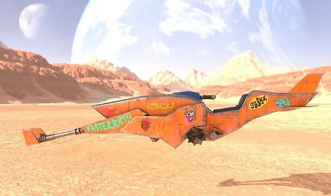 Sci-Fi Speeder Bike 3D model | CGTrader