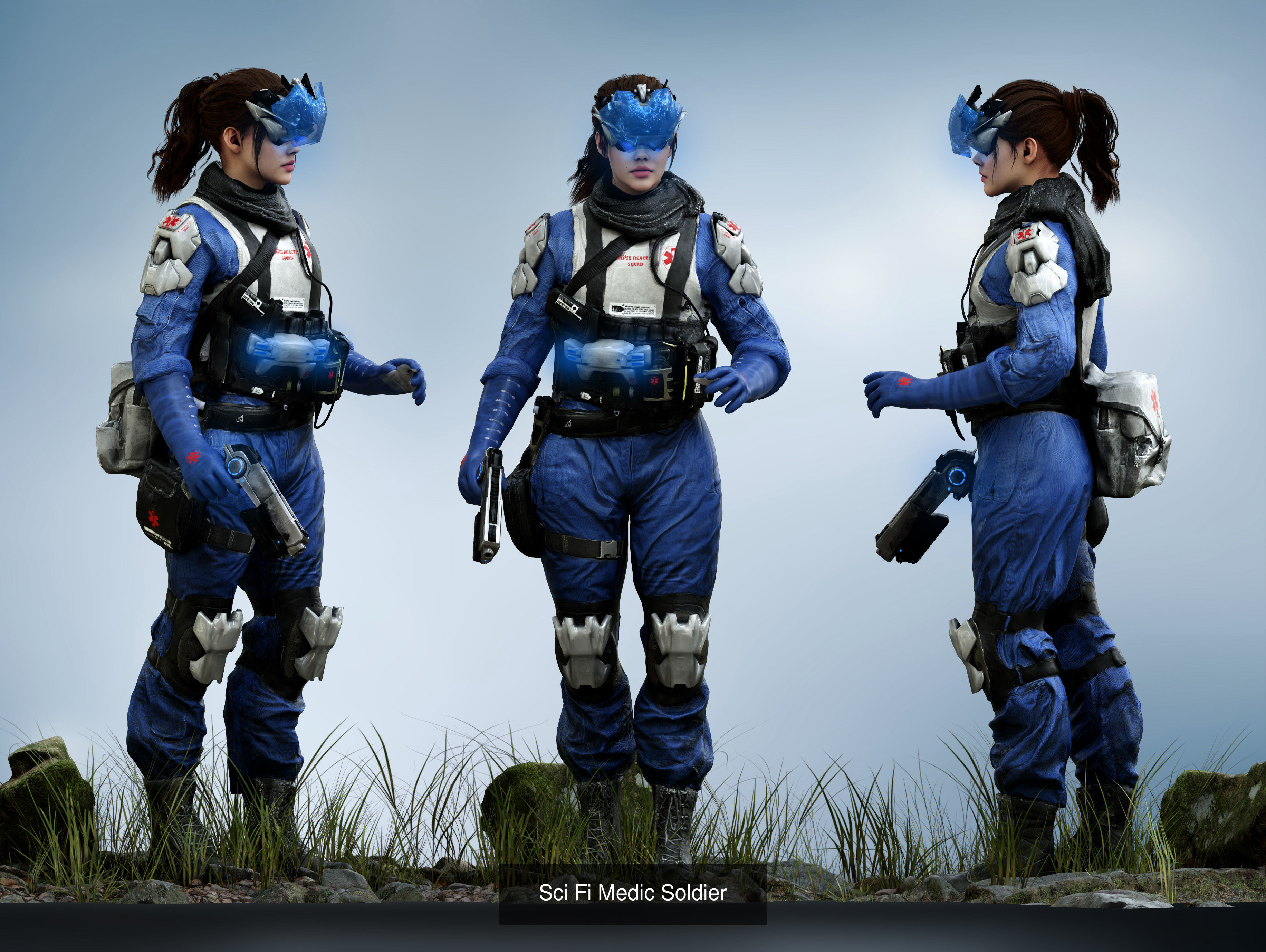 3D Model Collection Sci Fi Soldiers VR / AR / low-poly | CGTrader