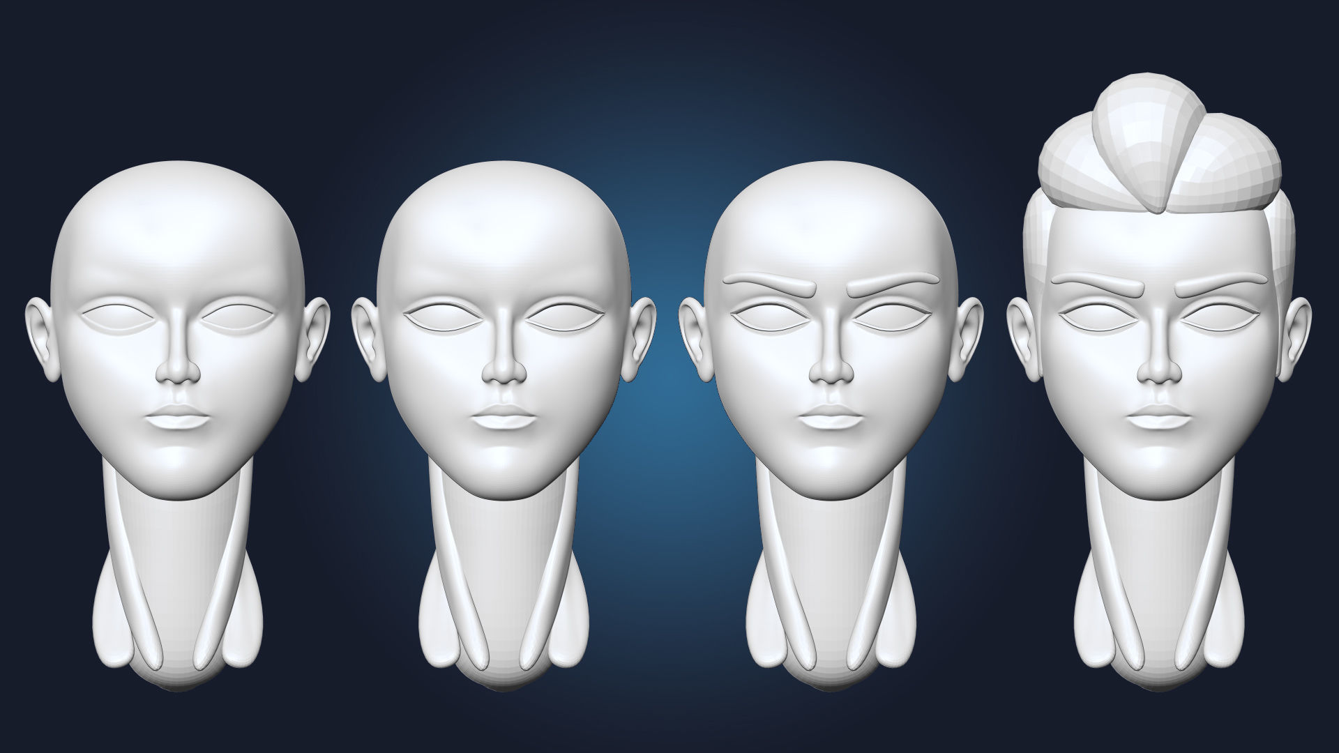 Stylized Male Basemesh Anatomy Blockout Vol 01 free 3D model | CGTrader