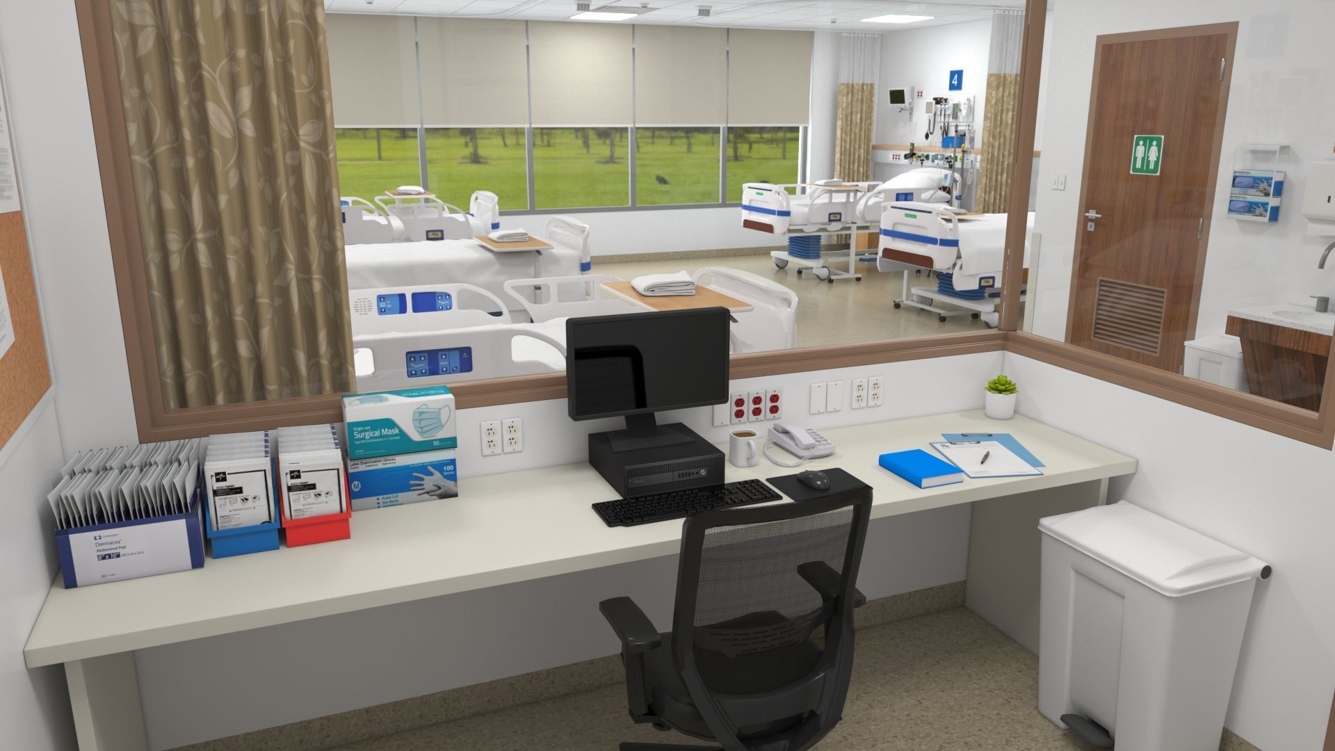 Hospital High Dependency Unit 3d Model Cgtrader 