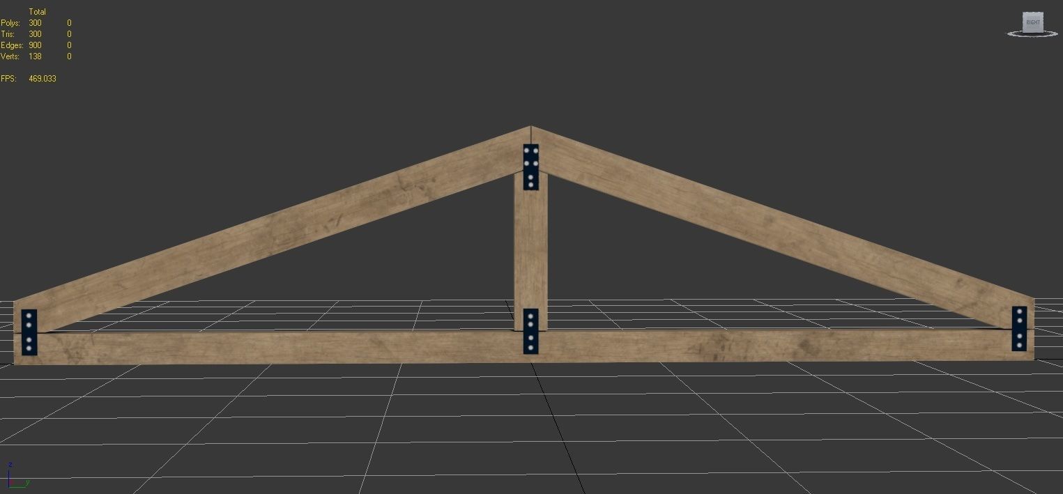 3D model Wooden Roof Truss 01 VR / AR / low-poly | CGTrader