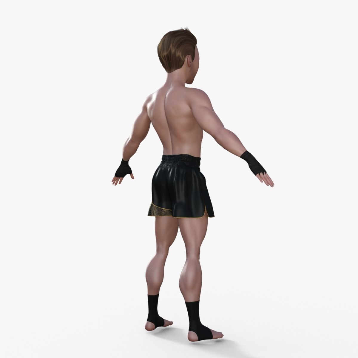 Cartoon Fighter Man Rigged 3D model rigged | CGTrader