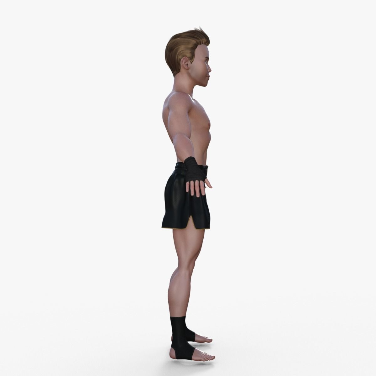 Cartoon Fighter Man Rigged 3D model rigged | CGTrader
