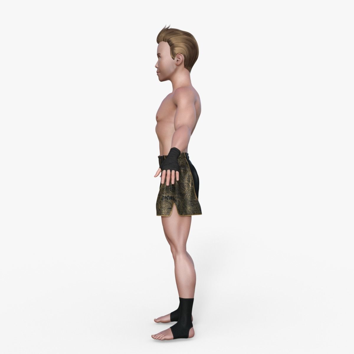 Cartoon Fighter Man Rigged 3D model rigged | CGTrader