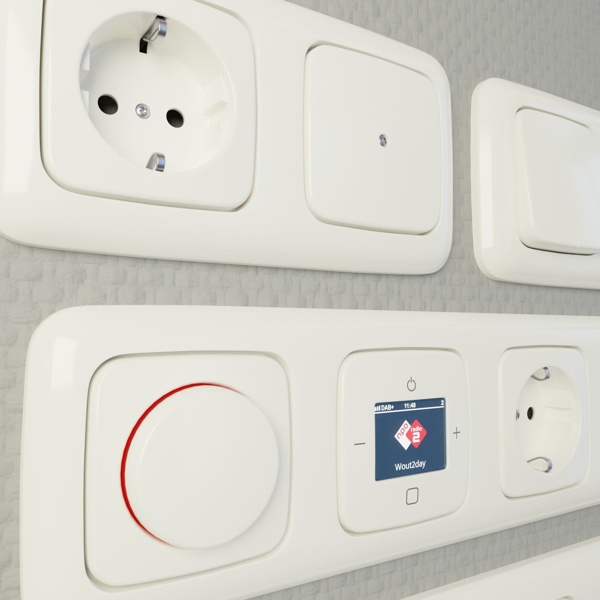 Busch-Jaeger Reflex SI Switches 3D model rigged | CGTrader