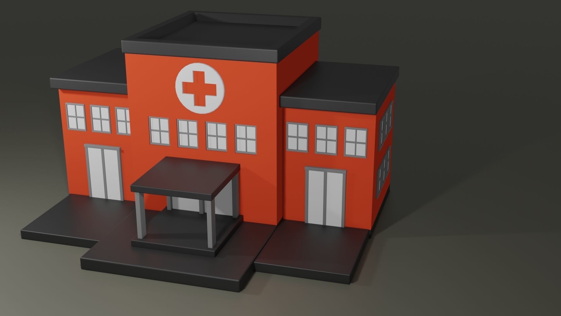 Cartoon Hospital Building 3D model | CGTrader