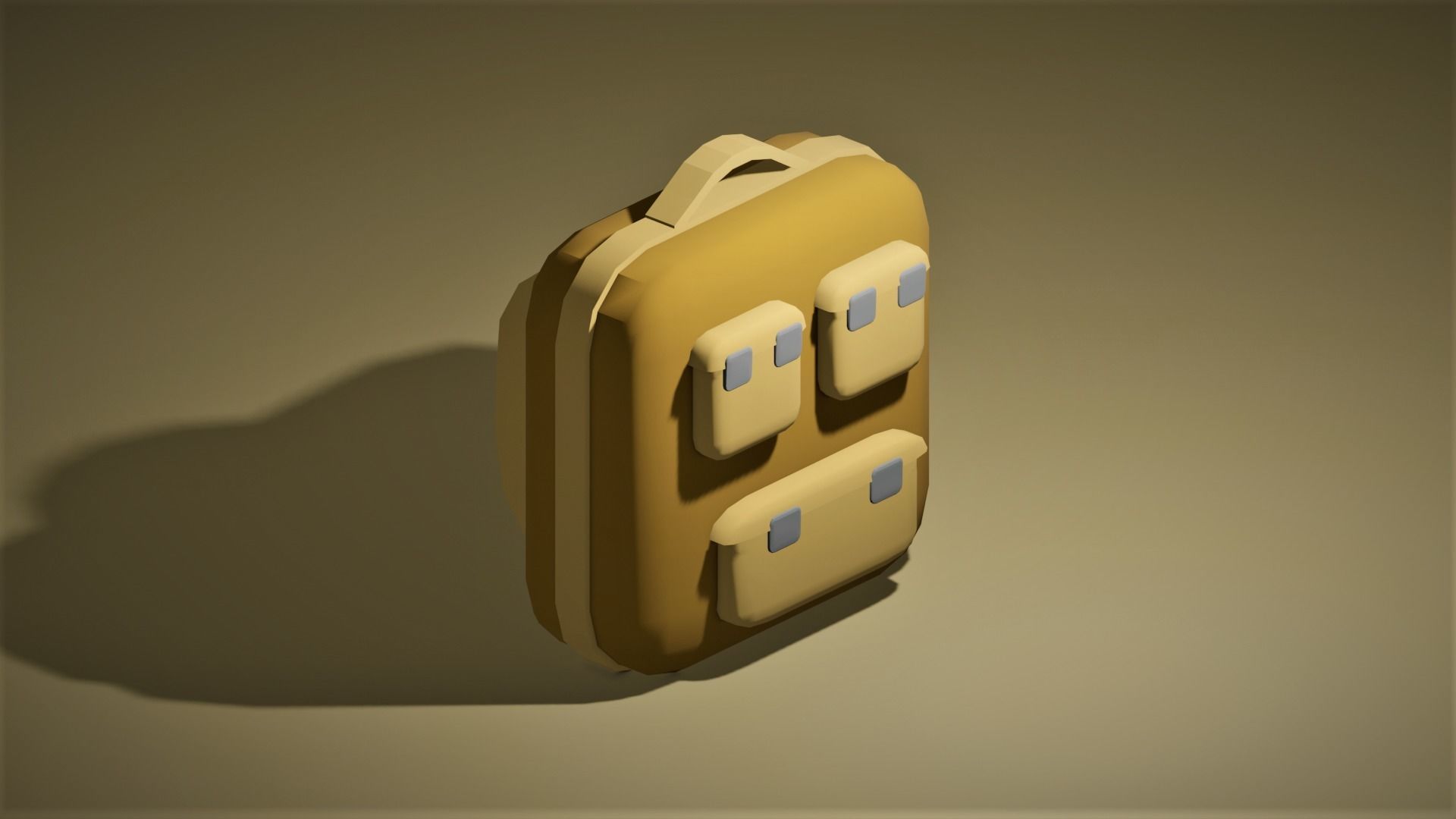 low poly bag backpack free 3D model | CGTrader