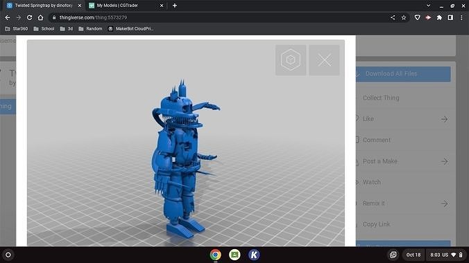 Twisted springtrap 3D model 3D printable | CGTrader