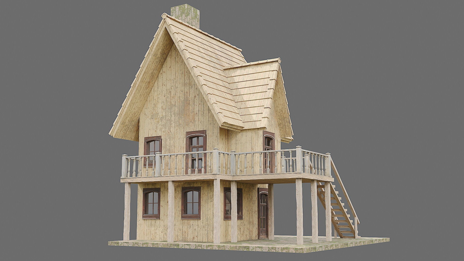 Wood Game Hause 3D model | CGTrader