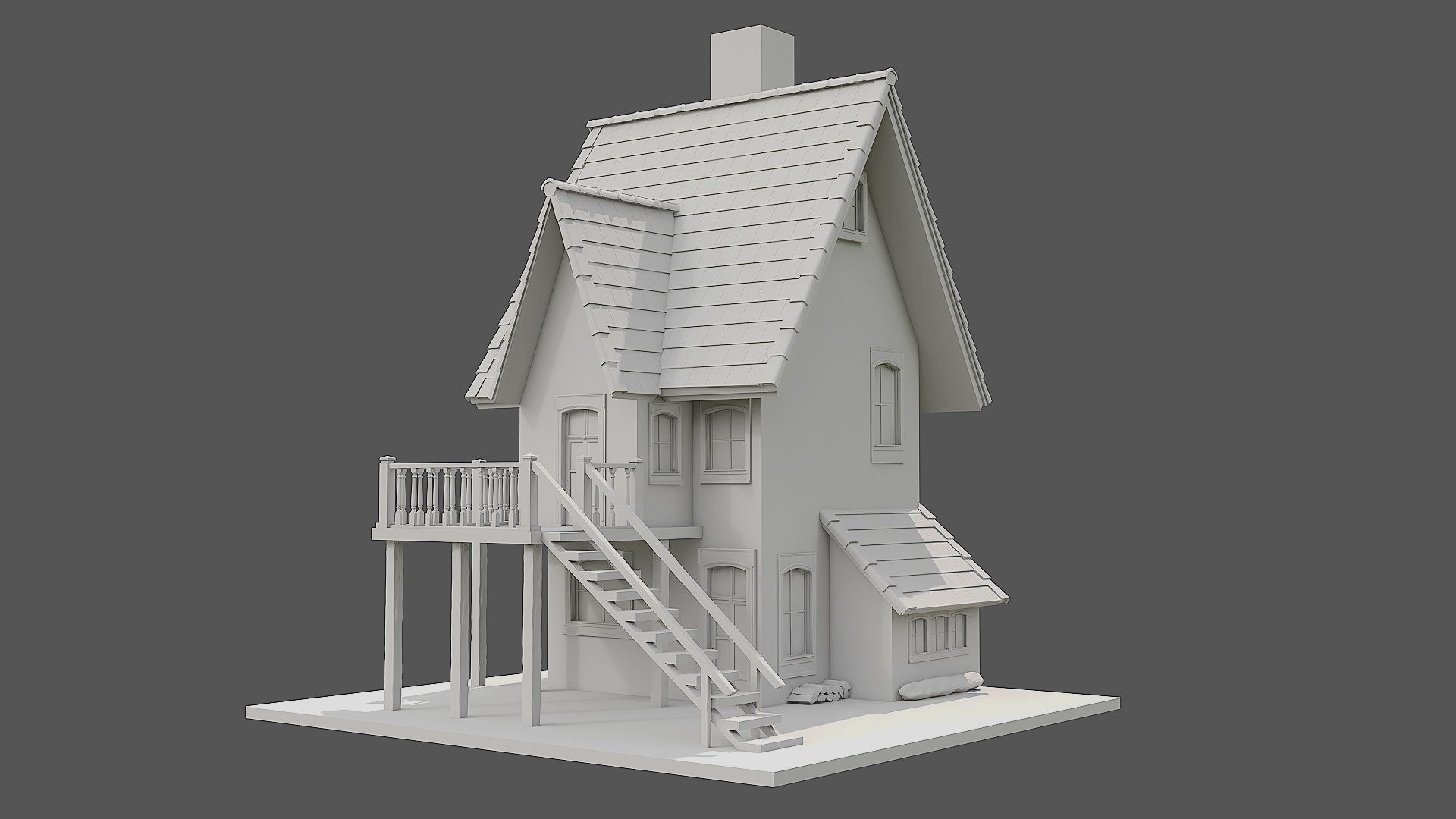 Wood Game Hause 3D model | CGTrader