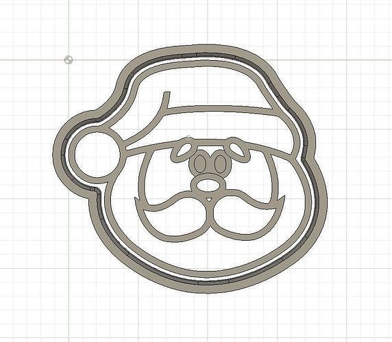 Christmas Santa Claus Cookie and Fondant Cutter with Embosser 3D model ...
