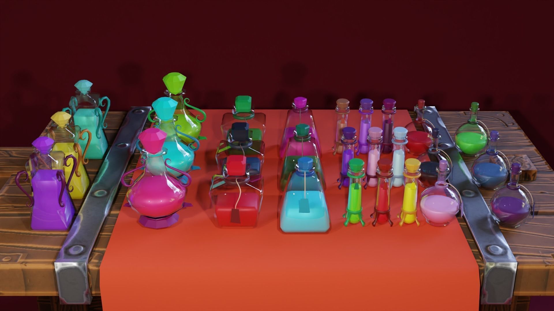 3D model Low Poly Potion Bottle Asset VR / AR / low-poly | CGTrader