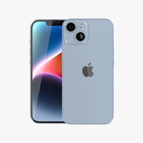 3D model iPhone 14 Blue VR / AR / low-poly | CGTrader