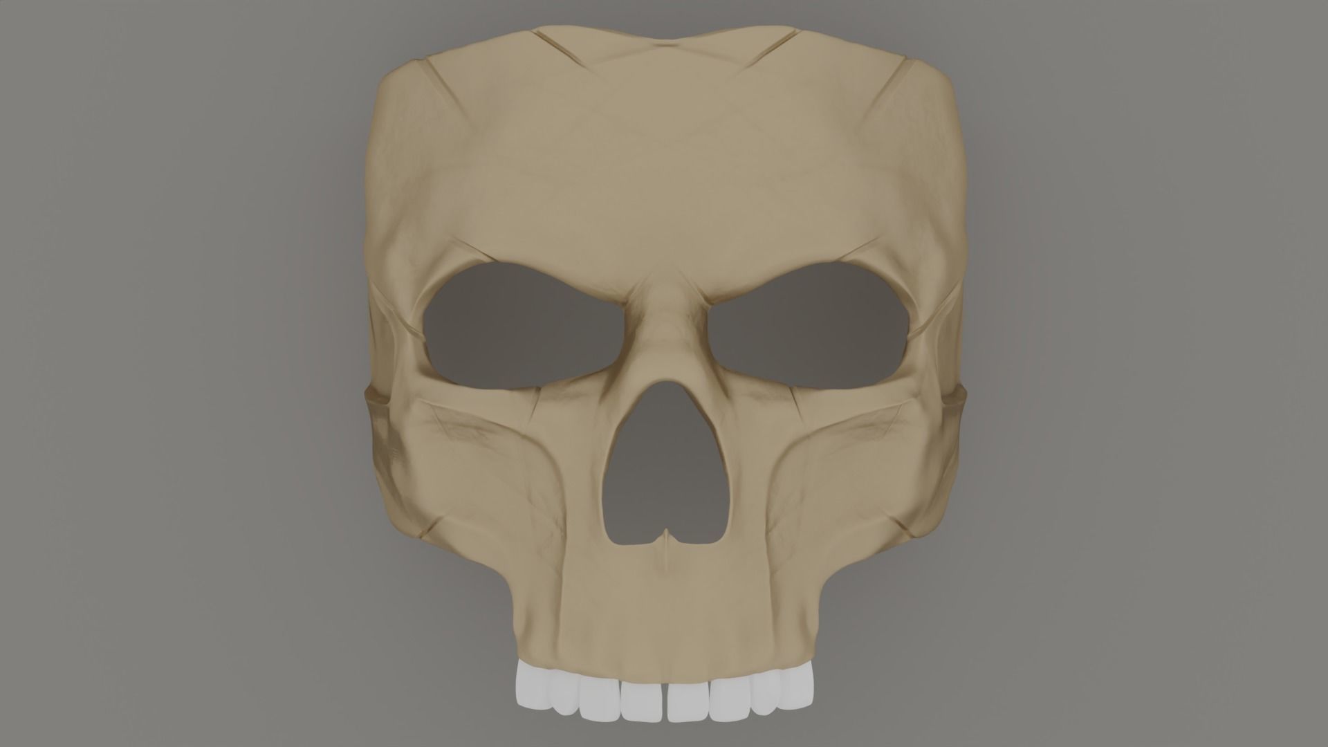 Half Skull Mask 3D model 3D printable | CGTrader