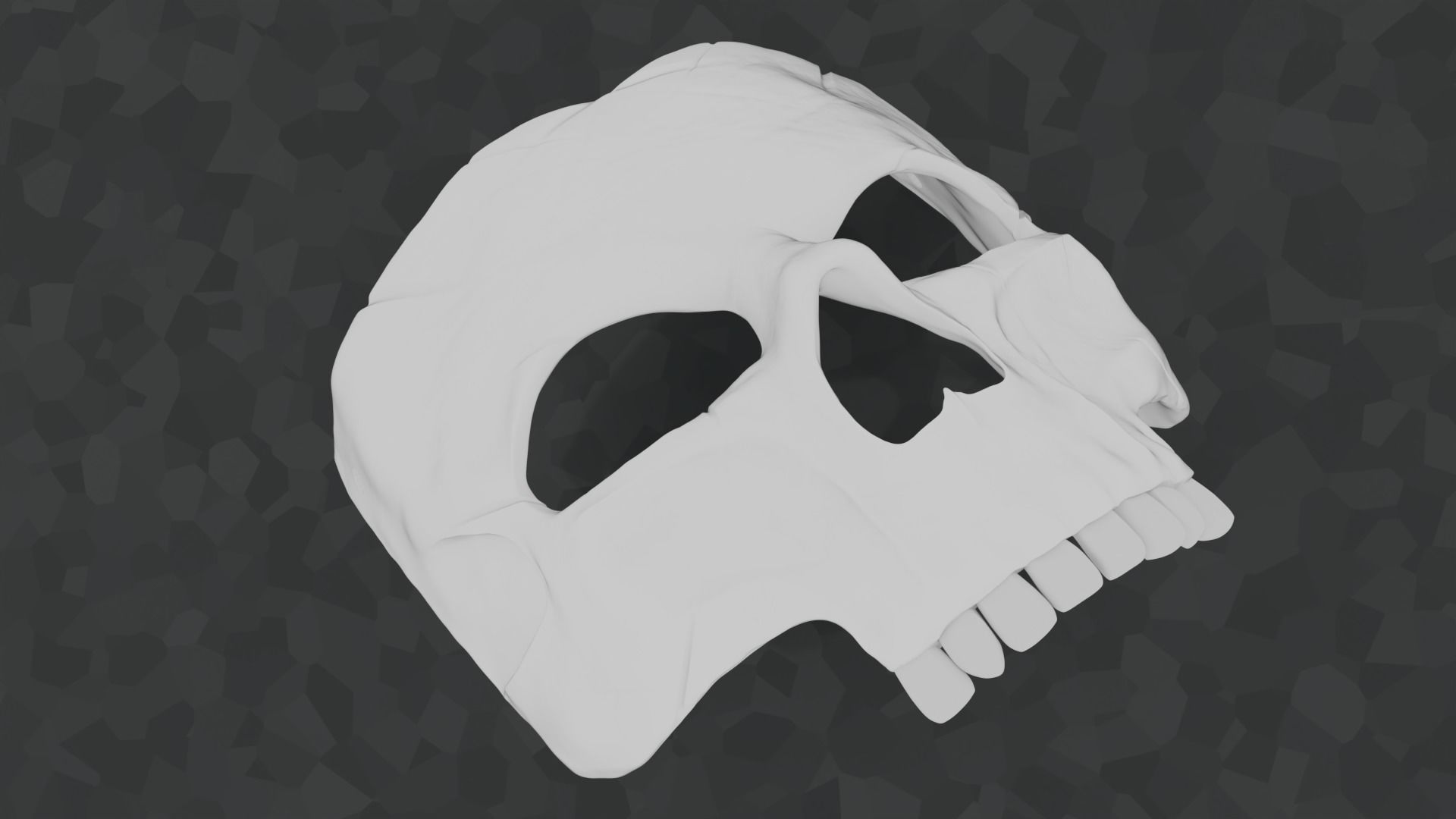 Half Skull Mask 3D model 3D printable | CGTrader