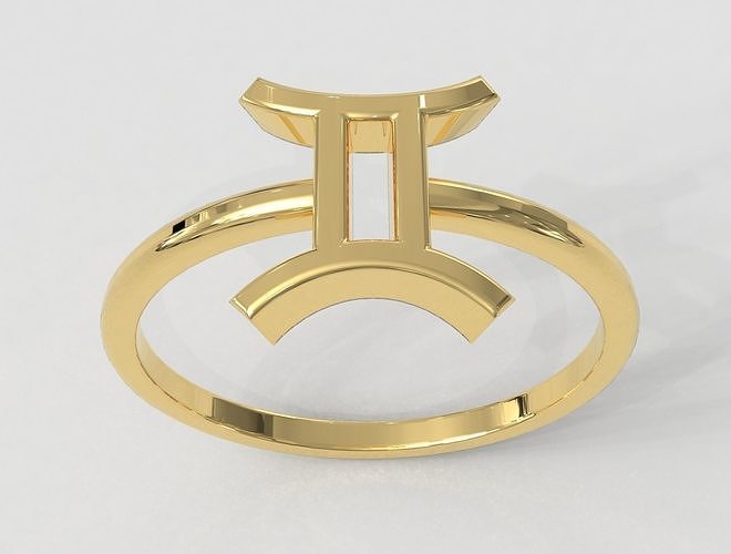Zodiac Ring - Gemini 3D model 3D printable | CGTrader