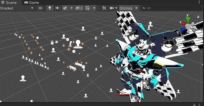 GAZ Model 001 with Hands Quad Back Boosters Mecha Suit 3D model rigged ...